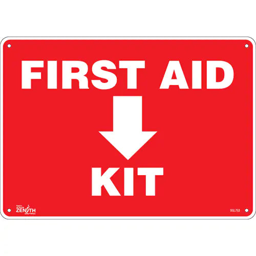 "First Aid Kit" - Plastic Sign – wolfpack.ca